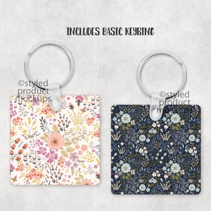 Dye Sublimation Square Keychain Mockup | Add Your Own Image and ...
