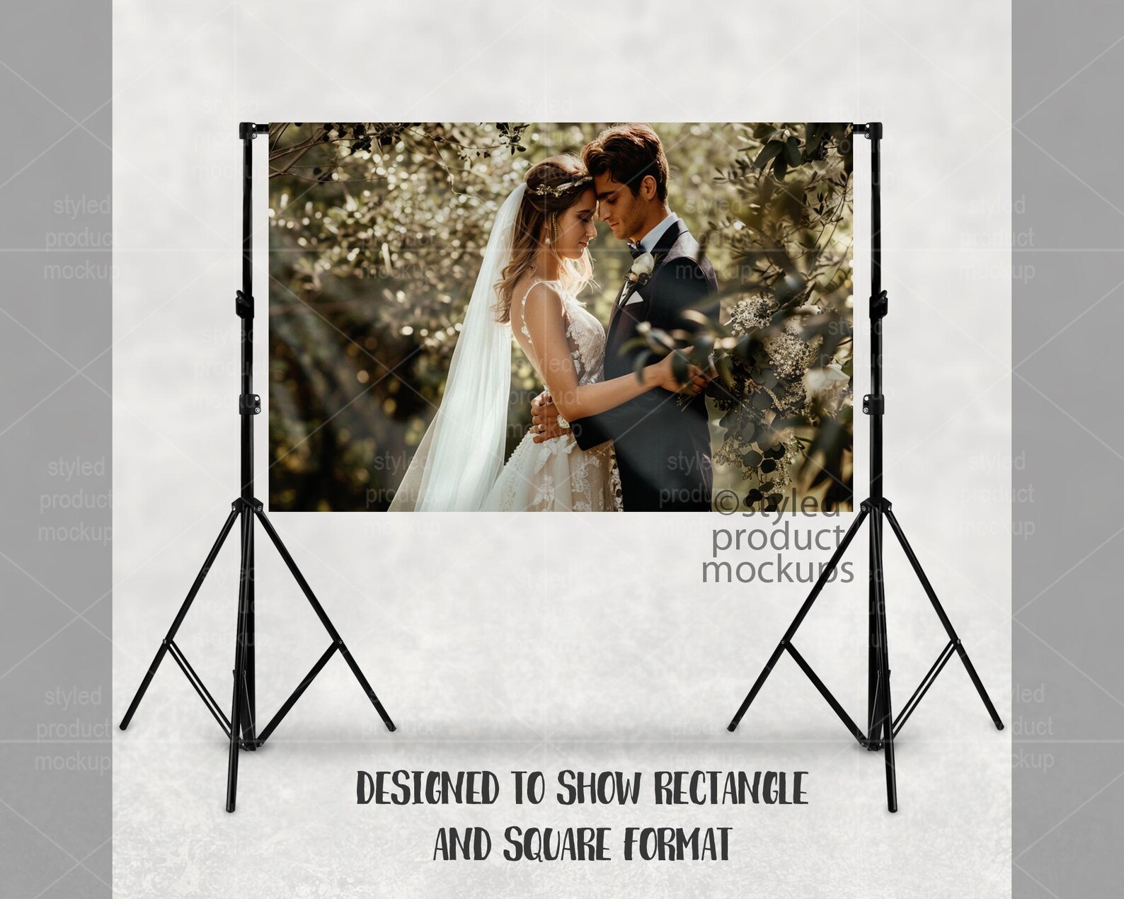 Party Table Backdrop Stand Mockup | Add Your Own Image and Background ...