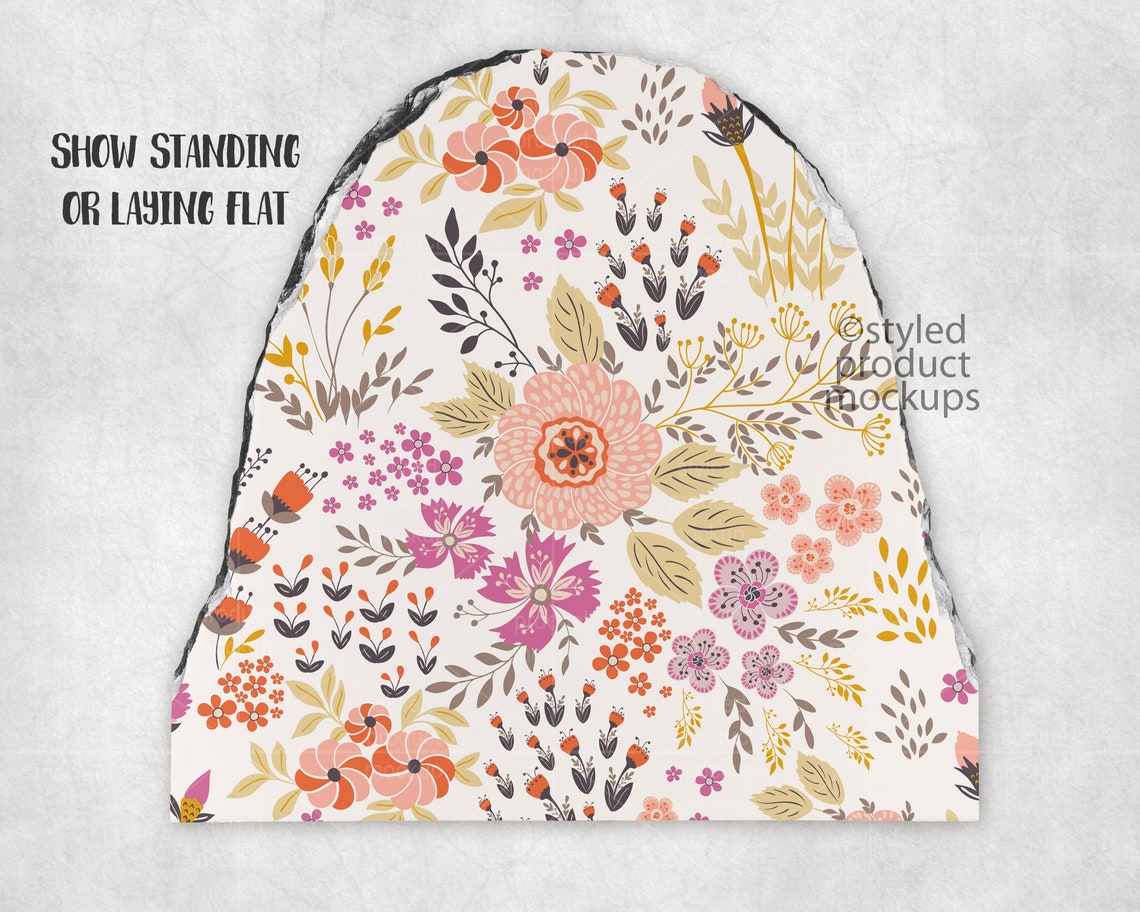 Dye Sublimation Half Oval Photo Slate Mockup Add Your Own | Etsy