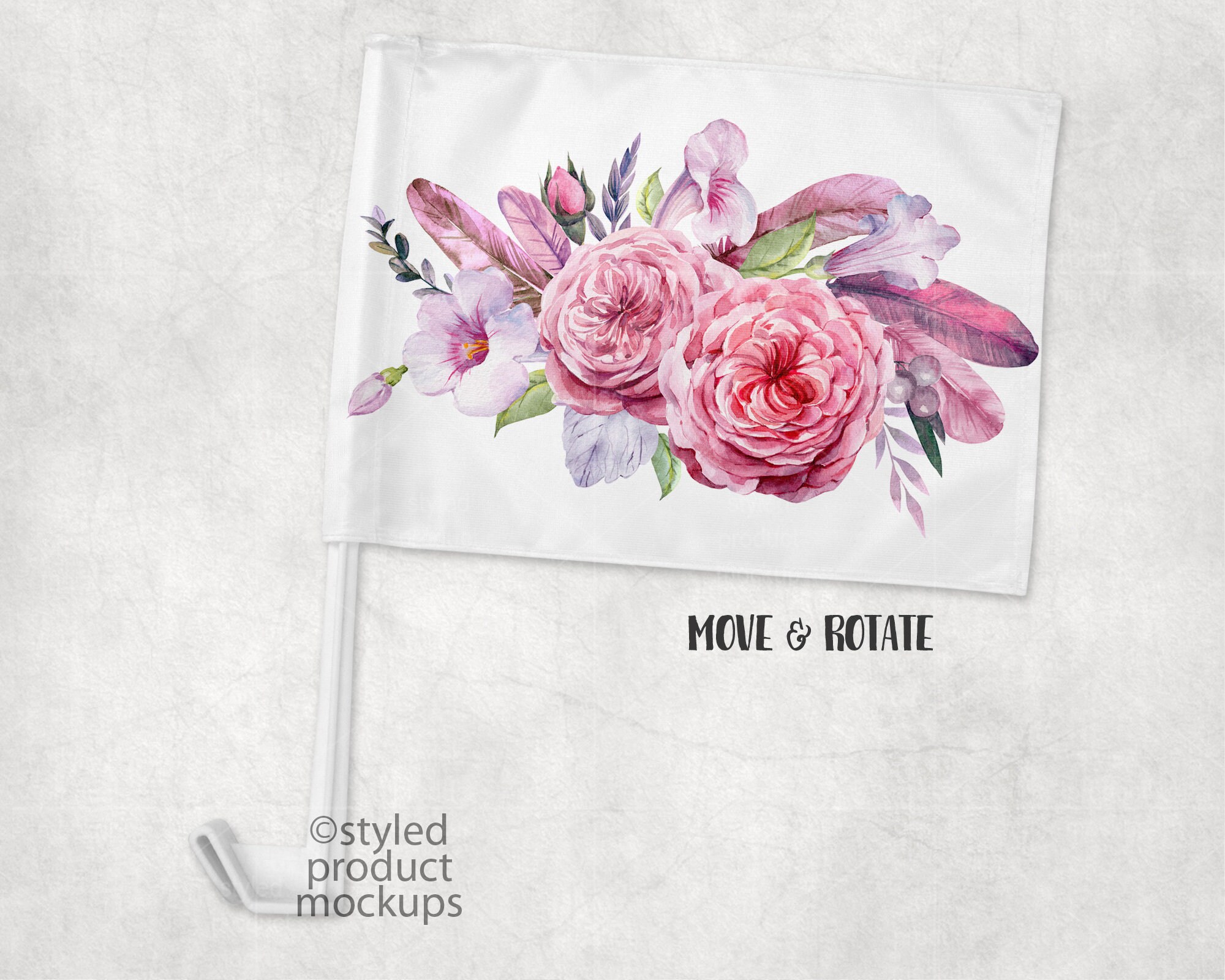 Dye Sublimation Car Flag Mockup | Add Your Own Image and Background - Etsy