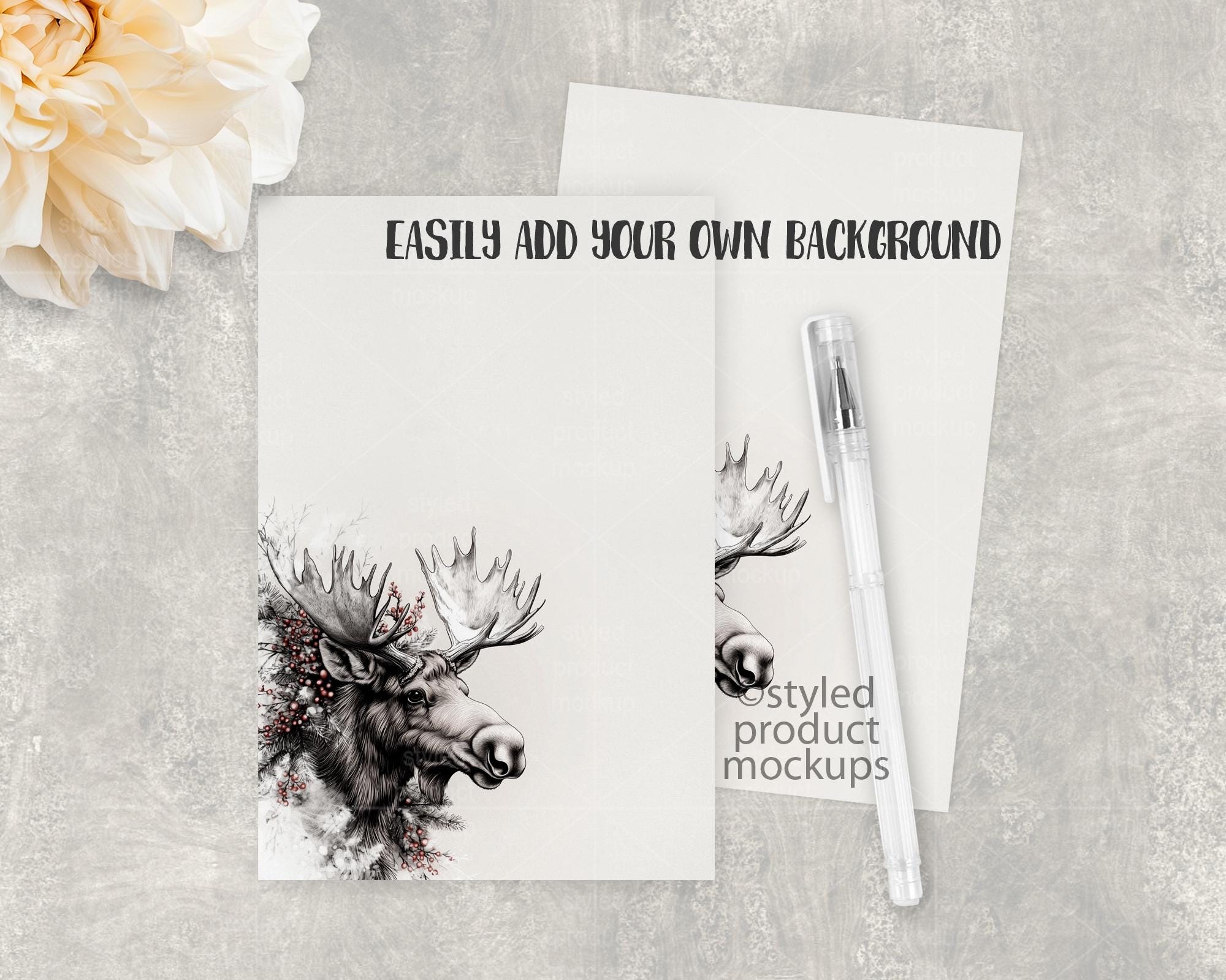 4x6 Paper Notepad Mockup | Add Your Own Image and Background - Etsy