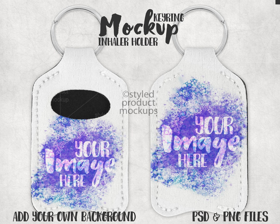 Dye Sublimation Asthma Inhaler Holder Mockup | Add Your Own Image and ...