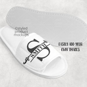 Dye Sublimation Velvet Slippers With Fold Over Top Mockup | Add Your ...