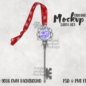 Dye Sublimation Santa Key Ornament Mockup | Add Your Own Image and ...
