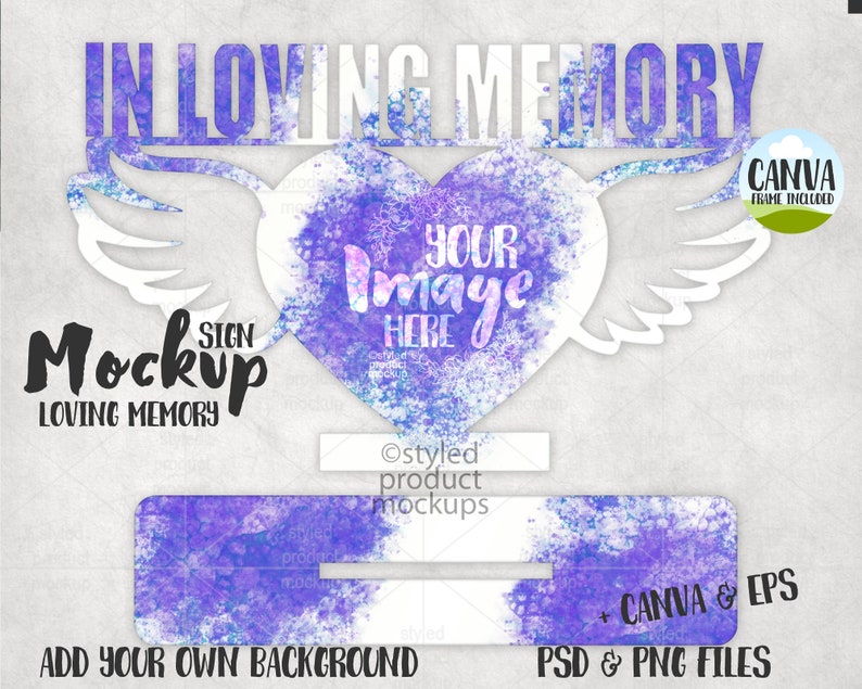 Dye Sublimation in Loving Memory Sign Mockup Add Your Own - Etsy