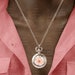 Watch Necklace Shown on Woman's Neck Mockup Add Your Own Image and ...