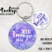Button Keychain With One Large and One Small Button Mockup Add Your Own ...