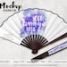 Dye Sublimation Folding Hand Fan Mockup Template | Add Your Own Image ...