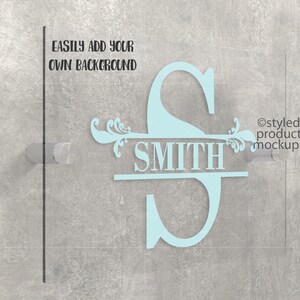 Clear Acrylic House Number Sign With Standoffs Mockup | Add Your Own ...