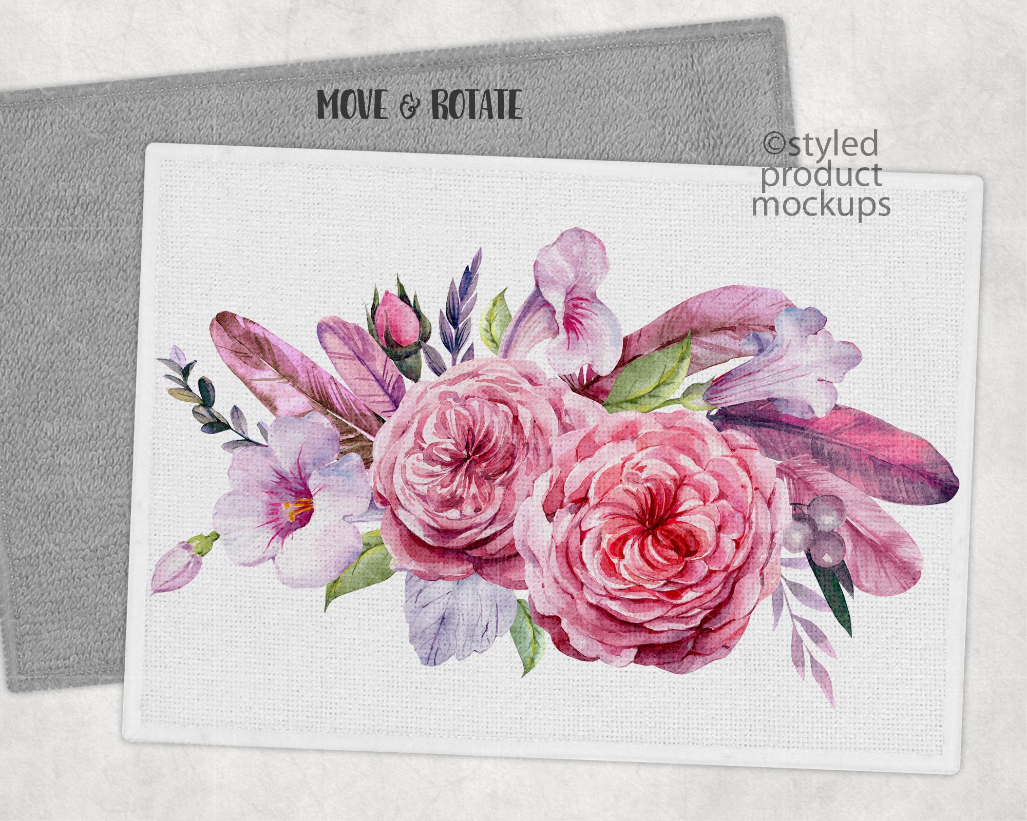 Dye sublimation premium microfiber cleaning cloth mockup Add | Etsy