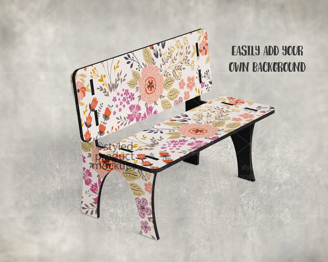 Dye Sublimation MDF Memorial Mini Bench Mockup Add Your Own - Etsy