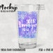 Dye Sublimation Pint Glass With White Patch Mockup | Add Your Own Image ...