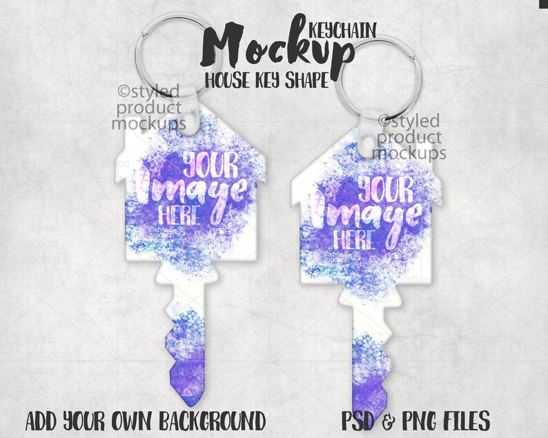 Dye Sublimation House Shaped Keychain Mockup Add Your Own - Etsy