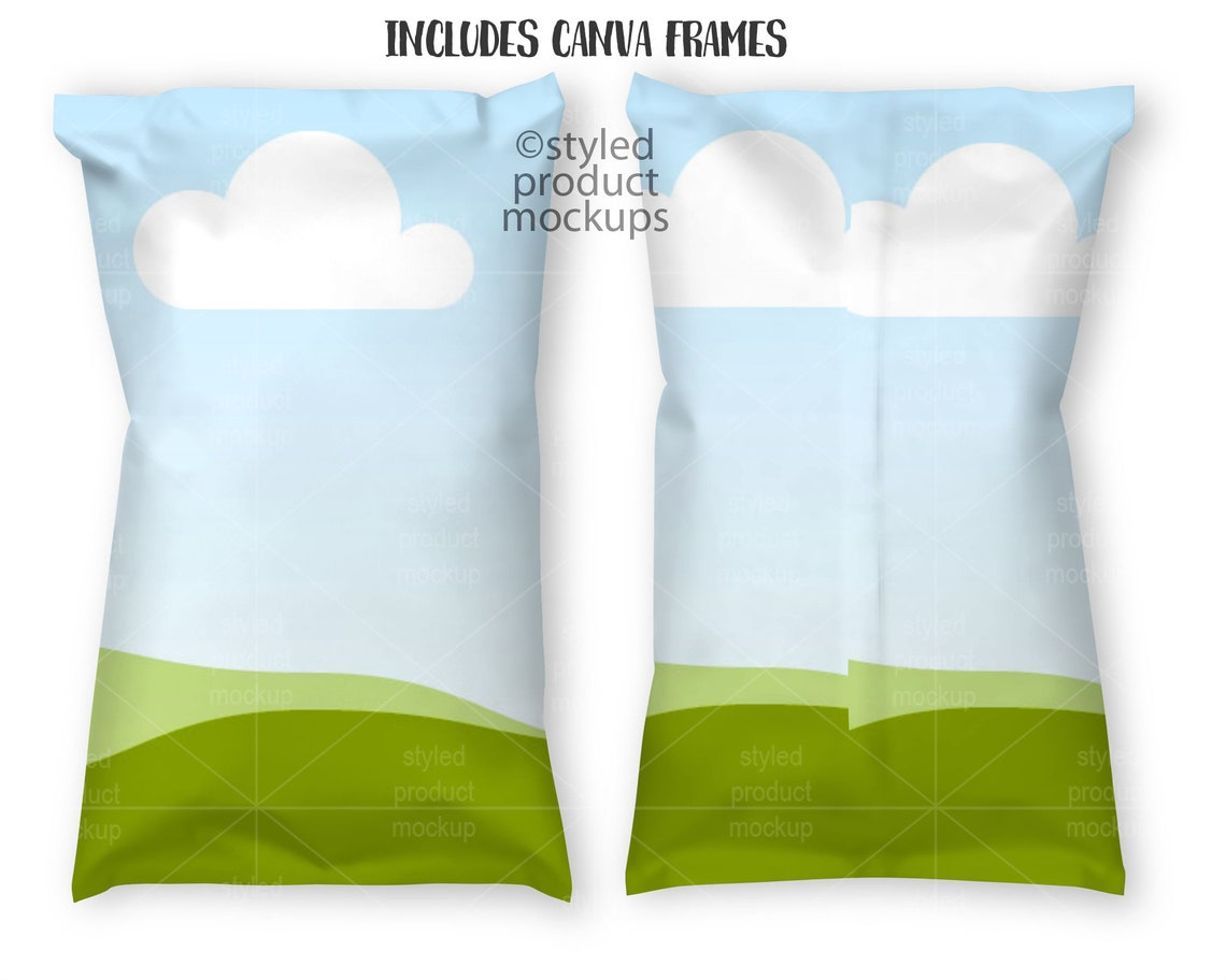 Potato Chip Bag Label Mockup Add Your Own Image and - Etsy