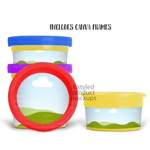Party Favor 1oz Child’s Play Craft Dough Label Mockup | Add Your Own ...