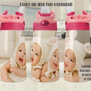 Dye Sublimation Sippy Cup With Two Tone Color Top Mockup | Add Your Own ...