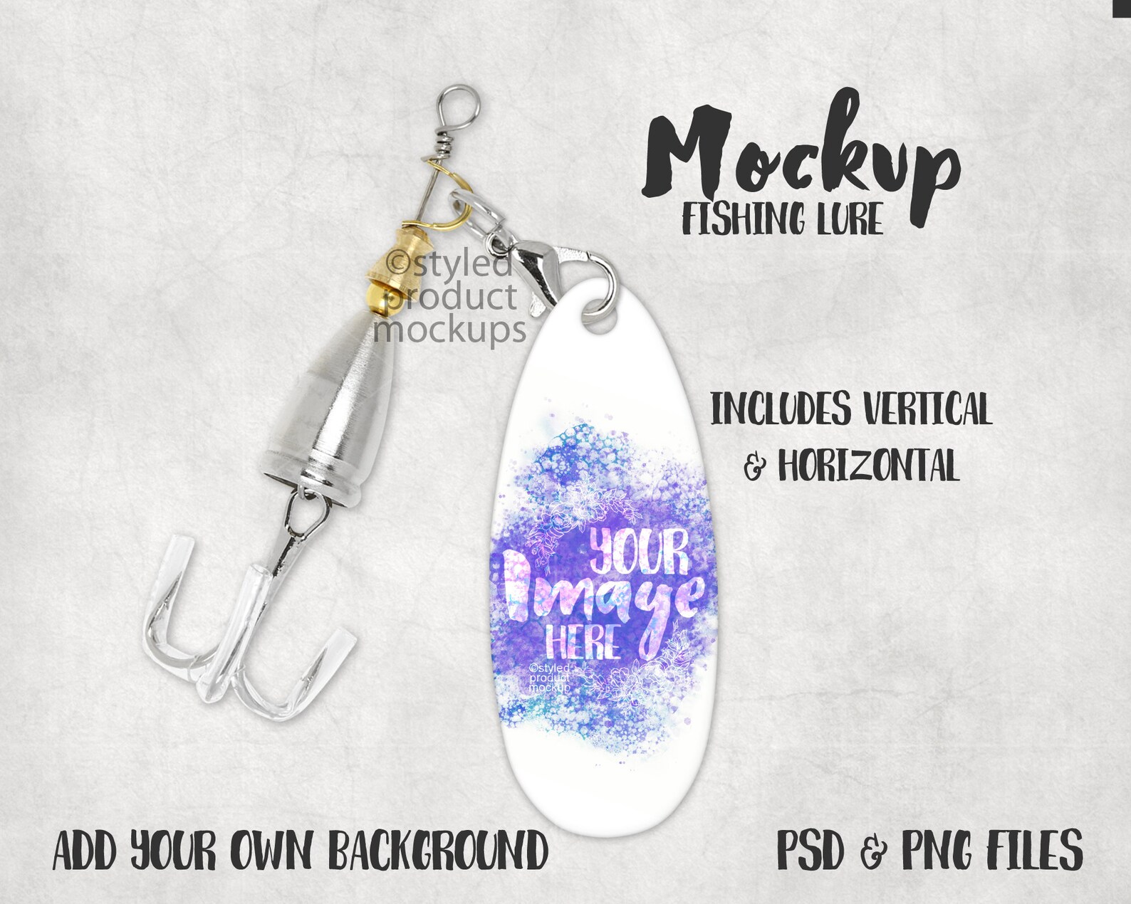 Dye Sublimation Fishing Lure Mockup Add Your Own Image and - Etsy
