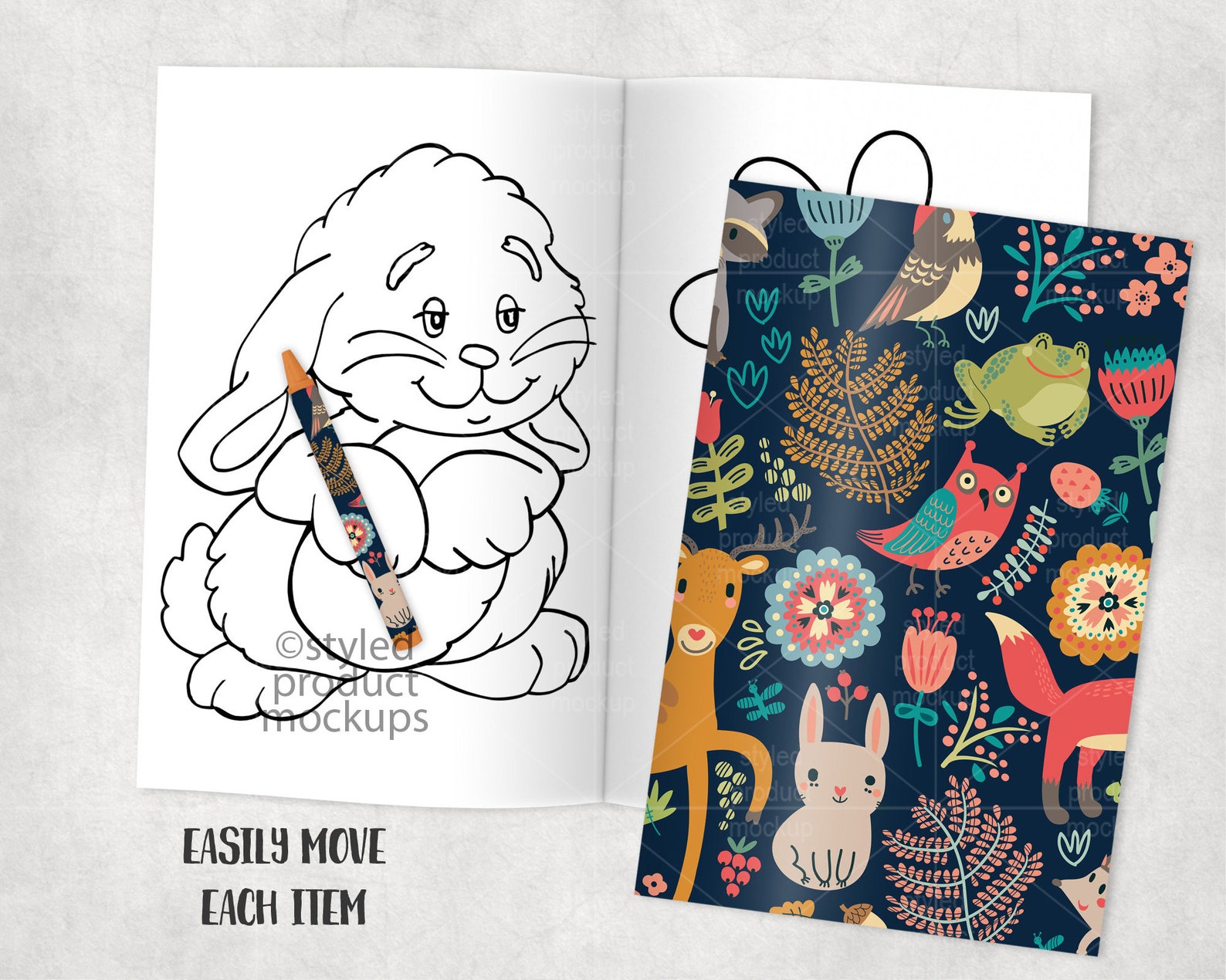 Coloring Book Party Favor Mockup Add Your Own Image and - Etsy