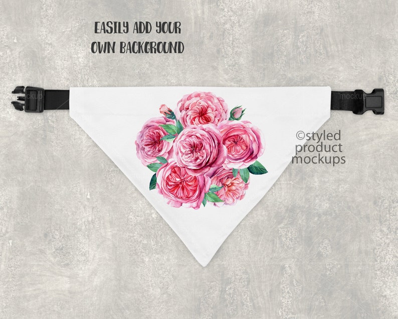 Dye Sublimation Pet Scarf With Collar Mockup Add Your Own - Etsy