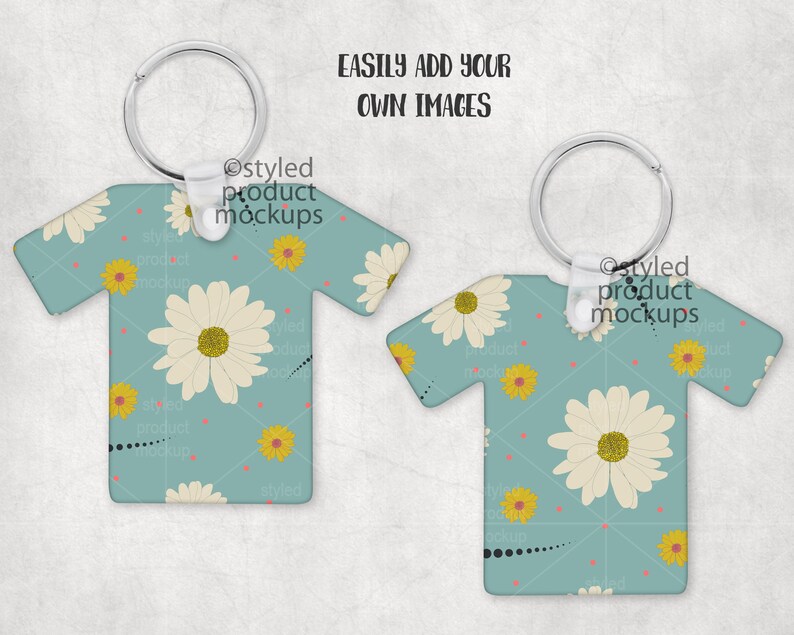 Dye Sublimation T-shirt Jersey Keychain Mockup | Add Your Own Image and ...