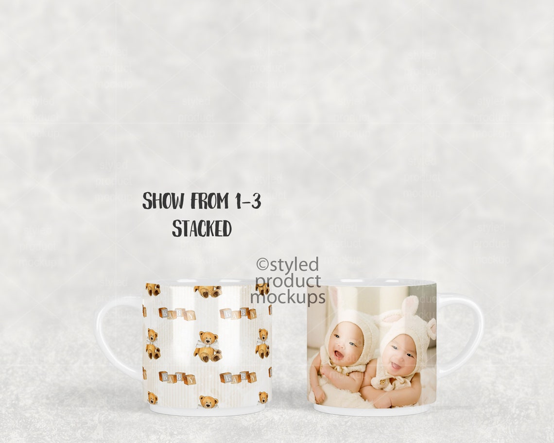 Dye Sublimation 10oz Stackable Mug Mockup Add Your Own Image - Etsy