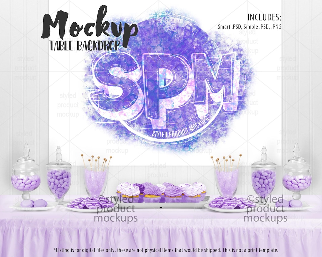 Party Dessert Buffet Table Backdrop Mockup - Etsy