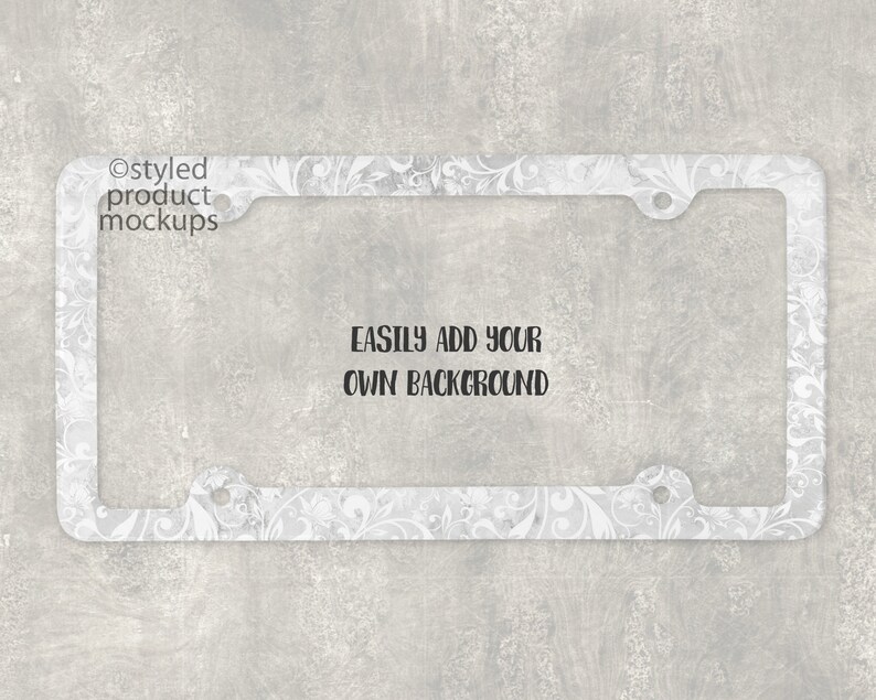 Dye Sublimation 3D License Plate Frame Mockup Add Your Own - Etsy