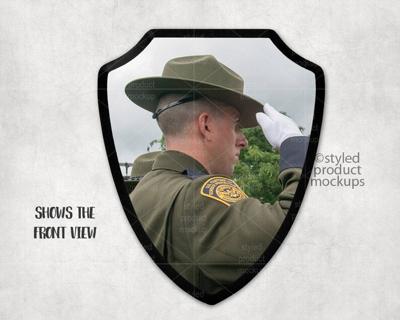 Shield Plaque Mockup | Front & Side View (PSD, PNG) - Etsy