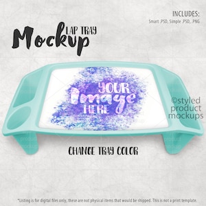 Plastic Lap Tray Mockup Angled View | Learning Tray Mockup | Add Your ...