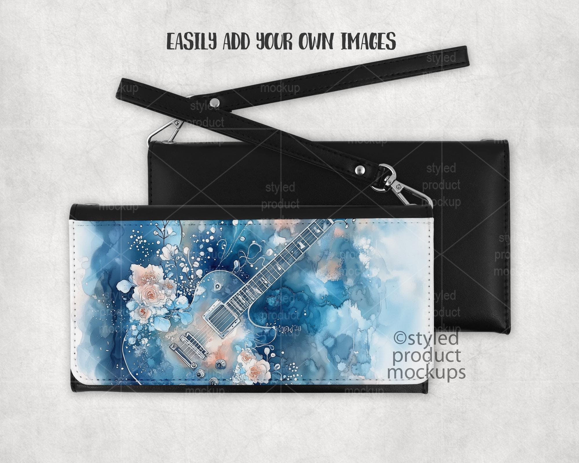 Dye Sublimation Wallet With Hand Strap Mockup | Add Your Own Image and ...