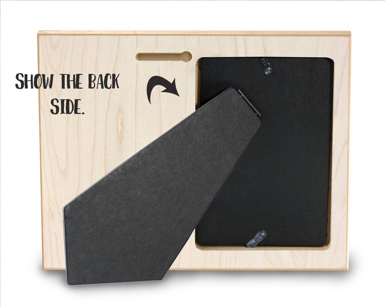 Natural Wood Offset Picture Frame With Easel Mockup Template | Etsy