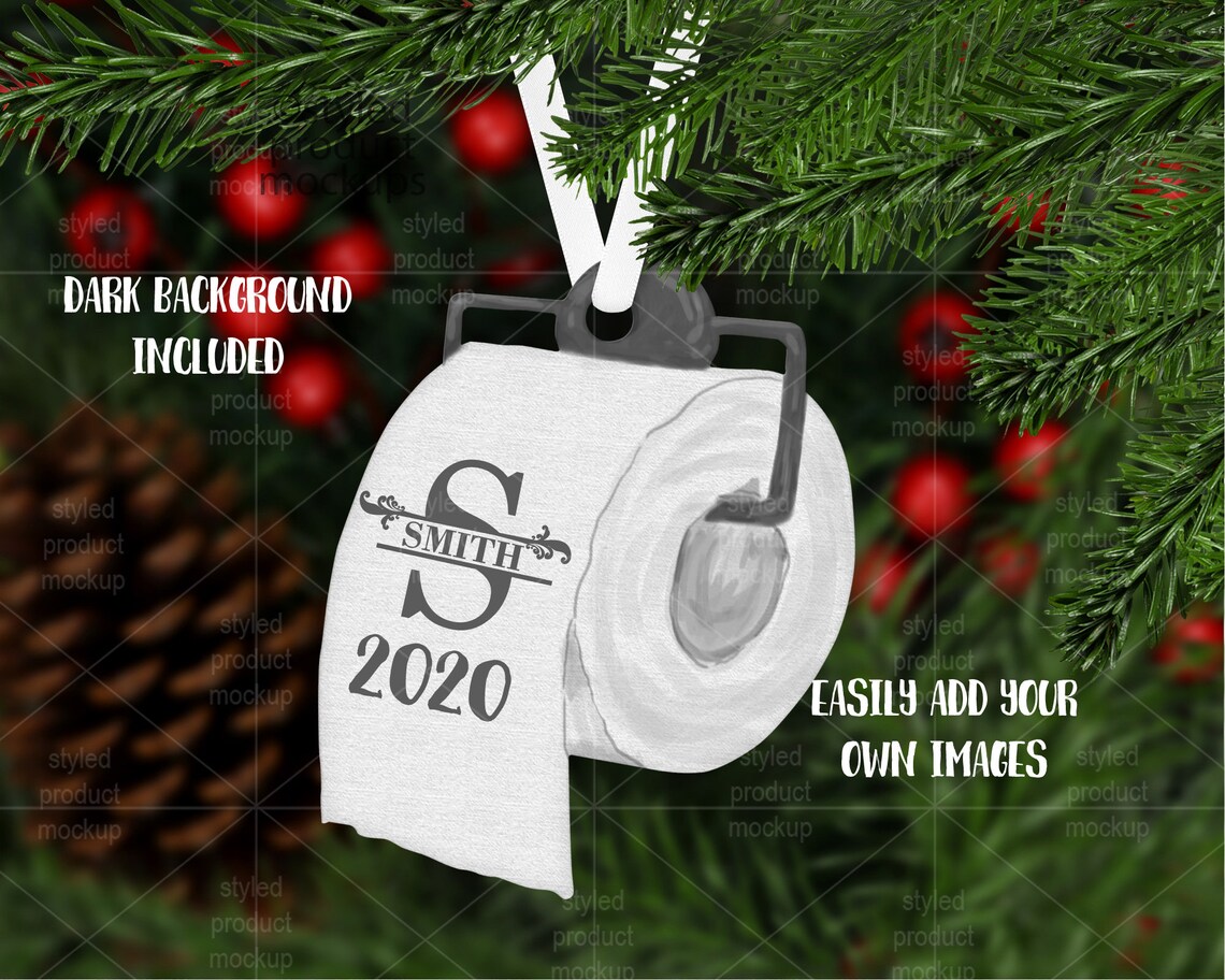 Dye Sublimation Toilet Paper Roll Christmas Ornament Mockup - Etsy