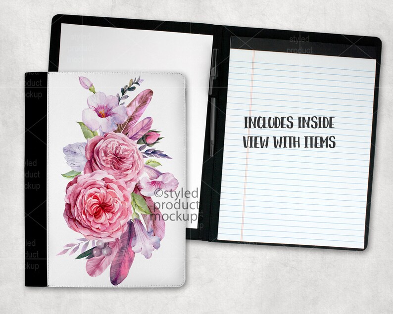 Dye Sublimation Paper Padfolio Portfolio Mockup Add Your Own - Etsy