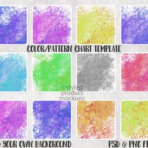 Color, Pattern or Image Chart Template - Etsy