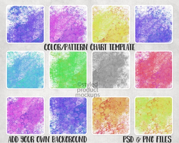 Color Pattern or Image Chart Template - Etsy