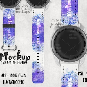 Dye Sublimation Galaxy Watch Band Mockup | Add Your Own Image and ...