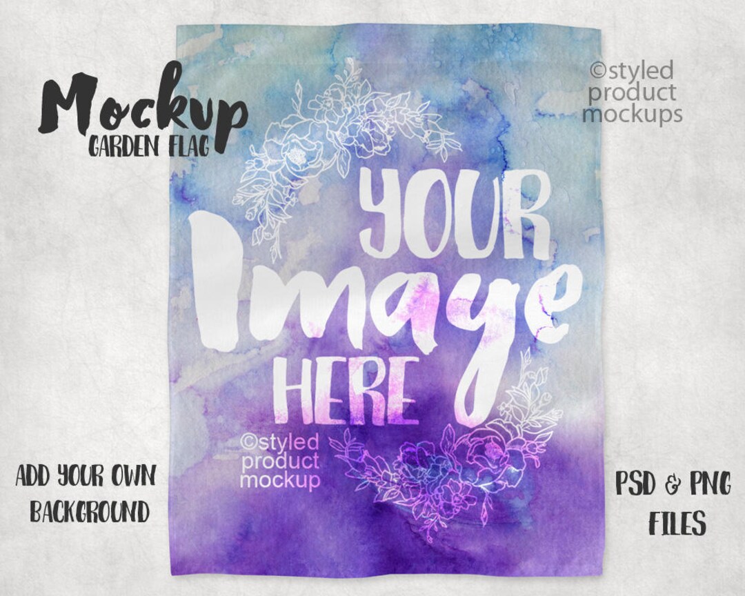 Garden Flag Mockup Template Add Your Own Image and - Etsy