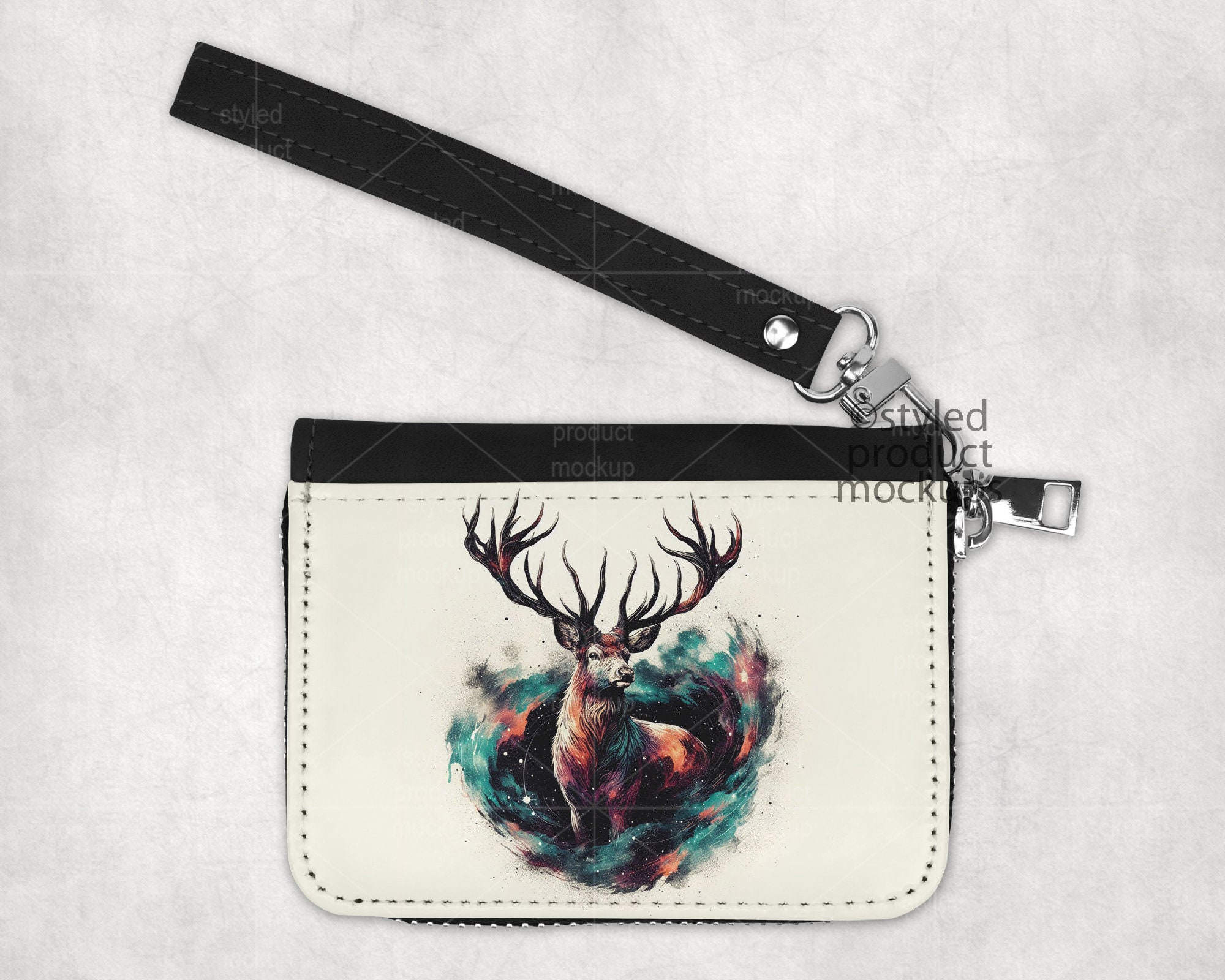 Dye Sublimation Coin Purse With Wrist Strap Mockup | Add Your Own Image ...