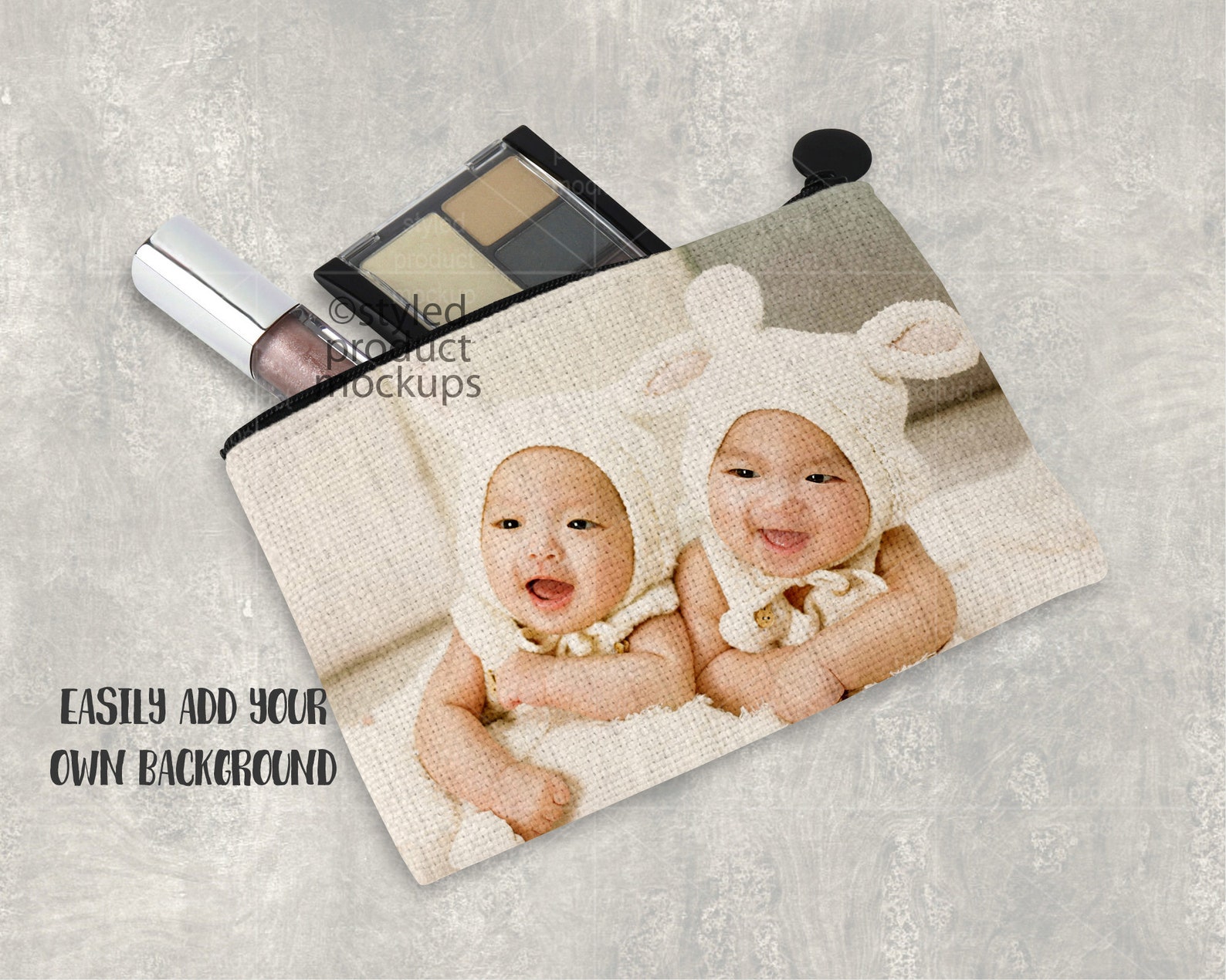 Dye Sublimation Linen Coin Pouch Mockup Template | Add Your Own Image ...