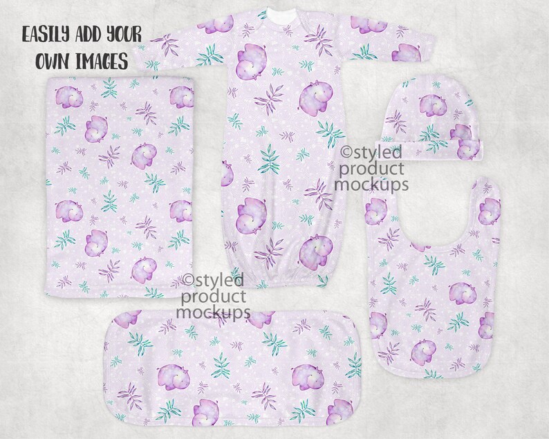 Dye Sublimation Baby Gift Set Mockup Add Your Own Image and - Etsy