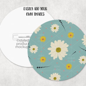 Dye Sublimation Round Sublimation Pinback Button Mockup | Add Your Own ...