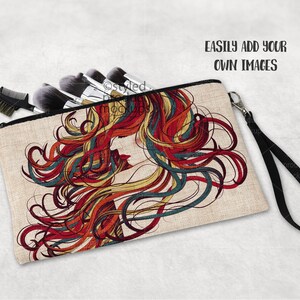 Dye Sublimation Linen Pouch With Strap Mockup Template | Add Your Own ...