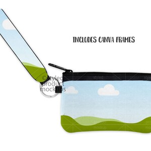 Dye Sublimation Coin Purse With Wrist Strap Mockup | Add Your Own Image ...