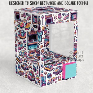 Party Favor Claw Machine Gift Box Mockup 11x17 | Add Your Own Image and ...