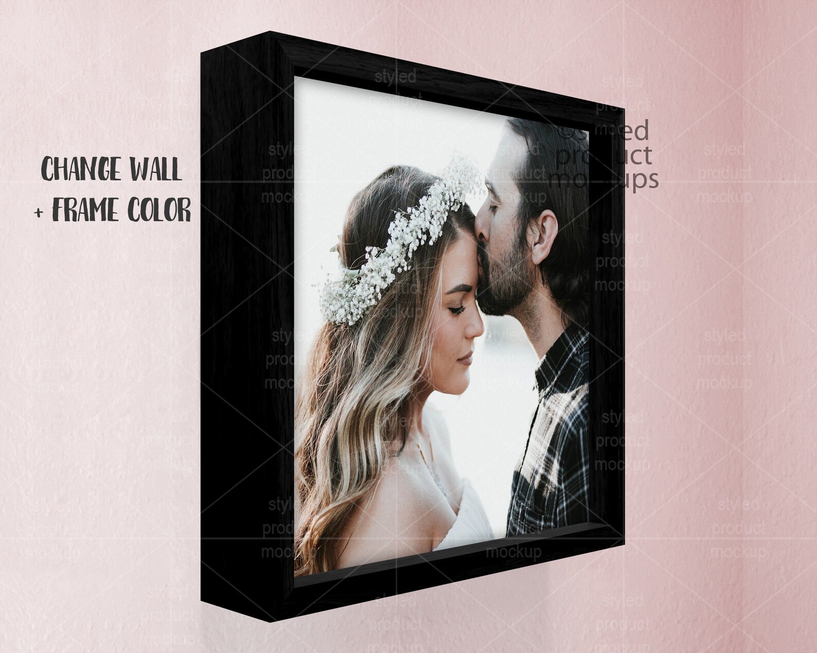 Dye Sublimation Wood 7x7 Inch Square Inset Photo Frame Mockup - Etsy