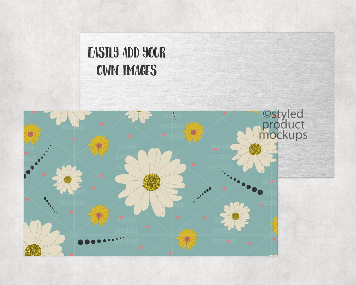 Dye Sublimation Aluminum Wallet Card Mockup Add Your Own - Etsy