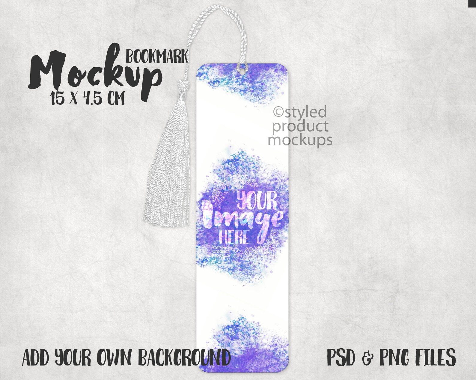Dye Sublimation Bookmark With Tassel Mockup Add Your Own - Etsy