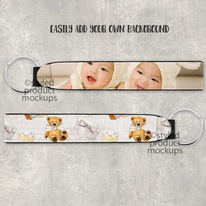 Dye Sublimation Fabric Key Fob Mockup | Add Your Own Image and ...