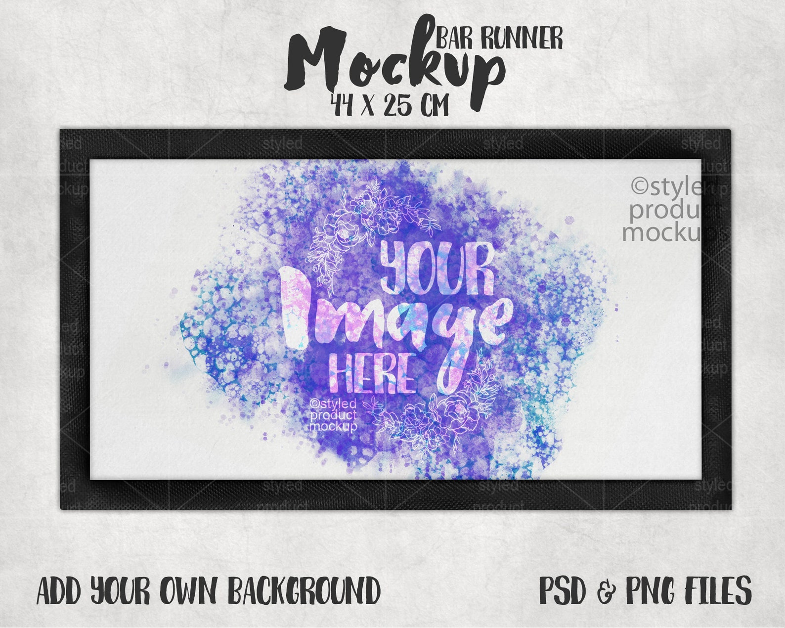 Dye Sublimation Bar Runner Mat Mockup Add Your Own Image and - Etsy