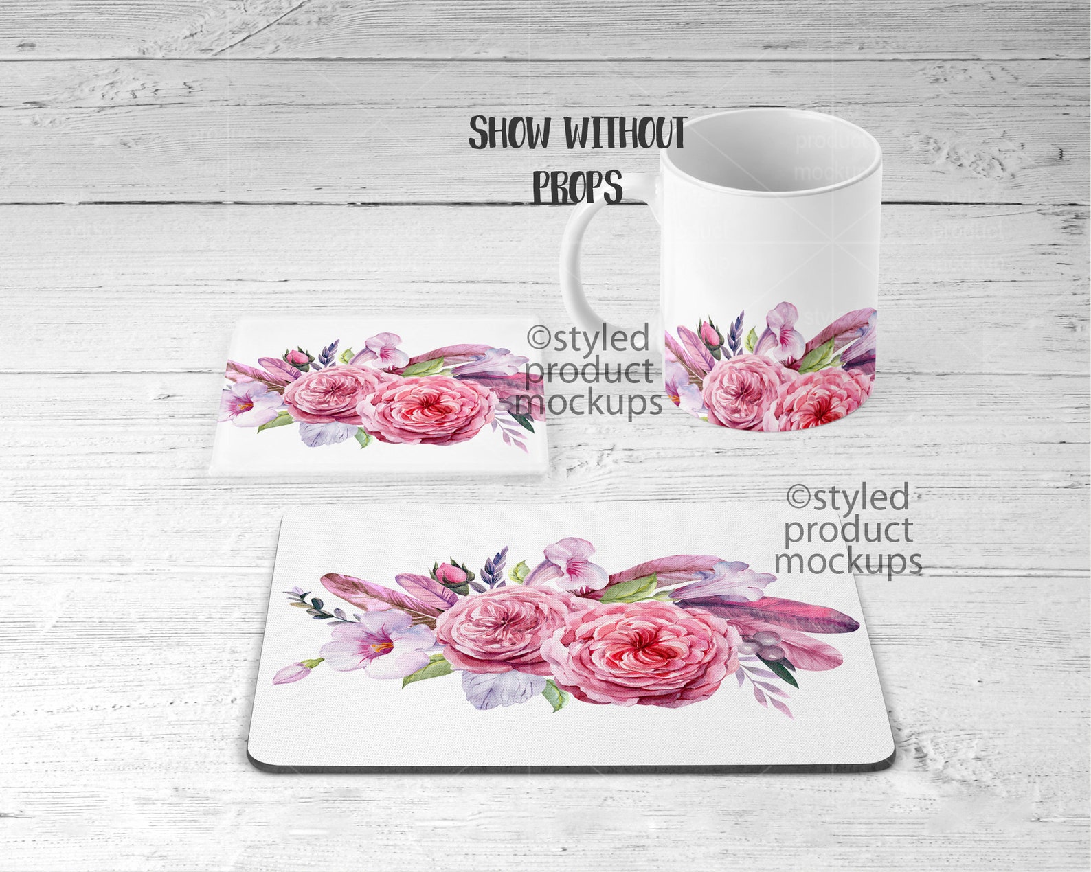 Dye Sublimation Office Desk Set Mockup Add Your Own Image - Etsy